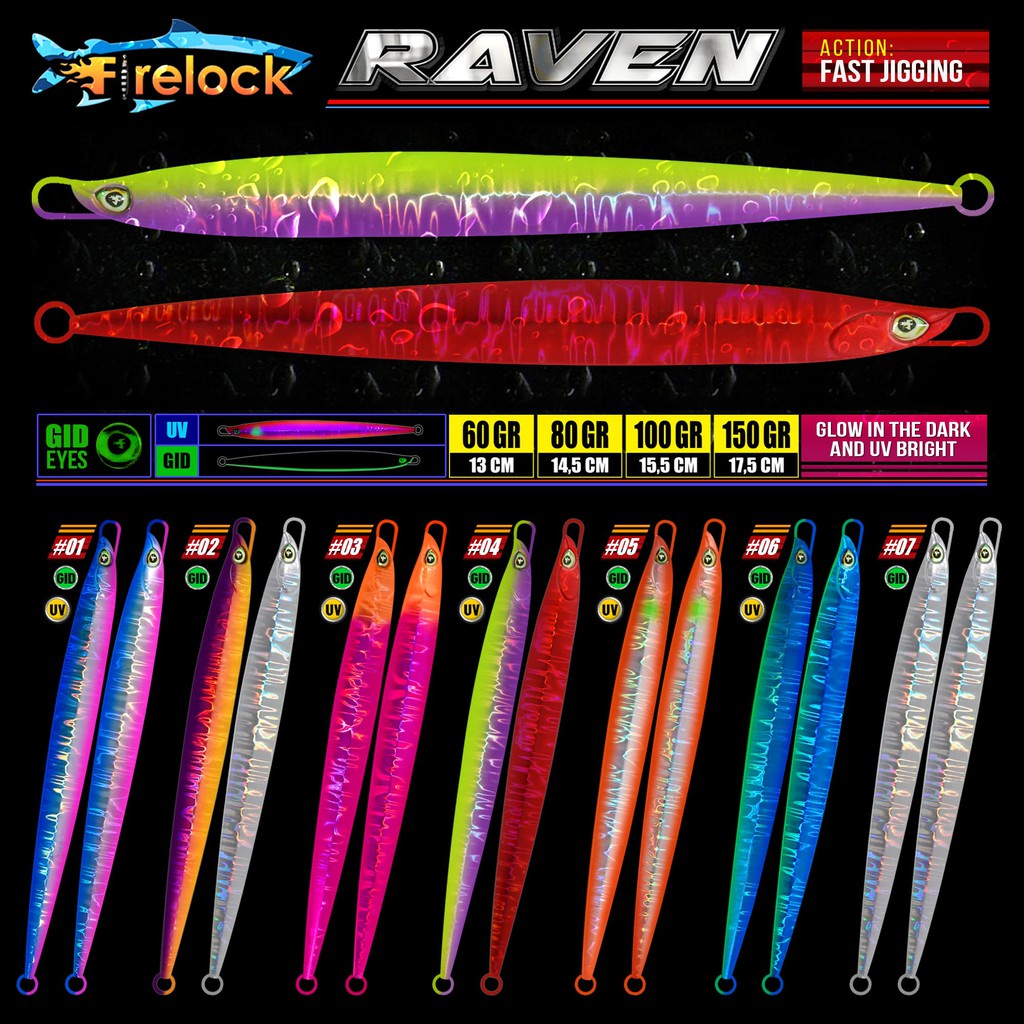 Jual EXTRA BONUS | UMPAN PANCING metal jig FIRELOCK RAVEN 60 / 80 / 100 / 150 GRAM | Shopee ...