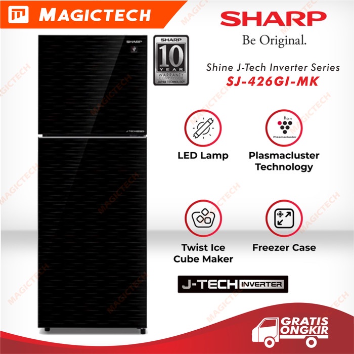 Jual KULKAS SHARP 2 PINTU SJ-426GI-MK J-TECH INVERTER PLASMACLUSTER 338L | Shopee Indonesia