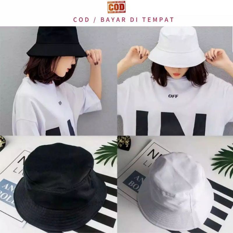 Jual BUCKET POLOS HAT BOLAK BALIK PRIA WANITA arx5 | Shopee Indonesia