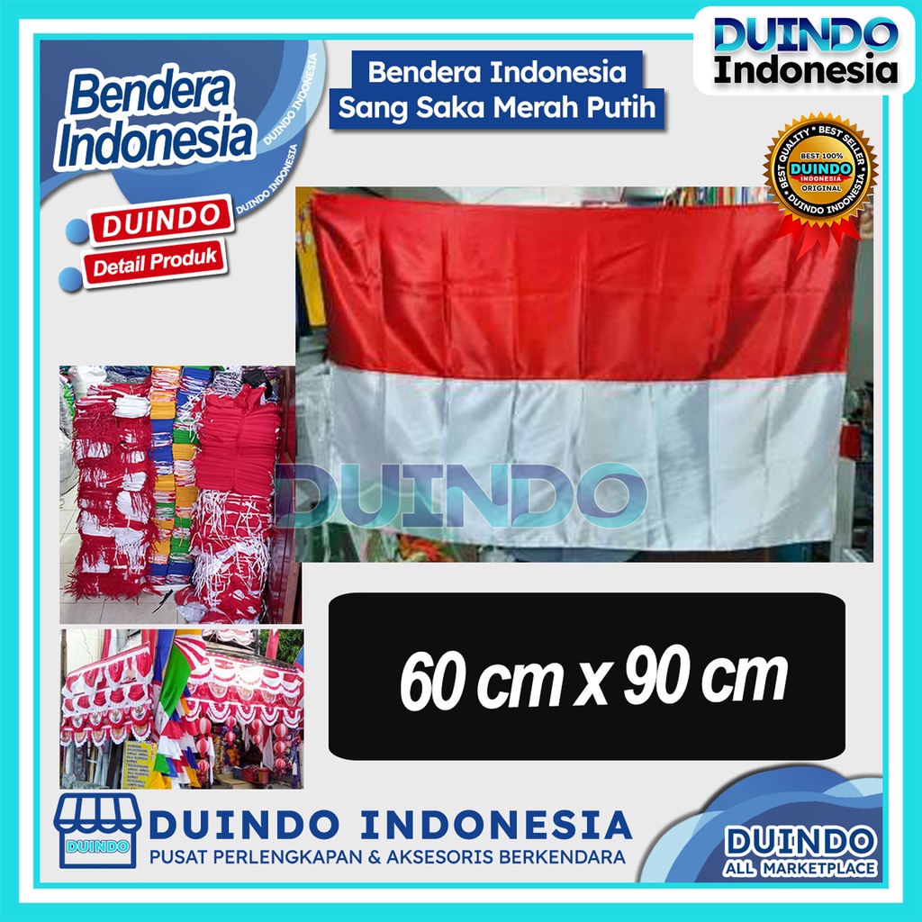Jual Duindo - Bendera Merah Putih 60 x 90 Bendera Mobil Truk Pickup ...