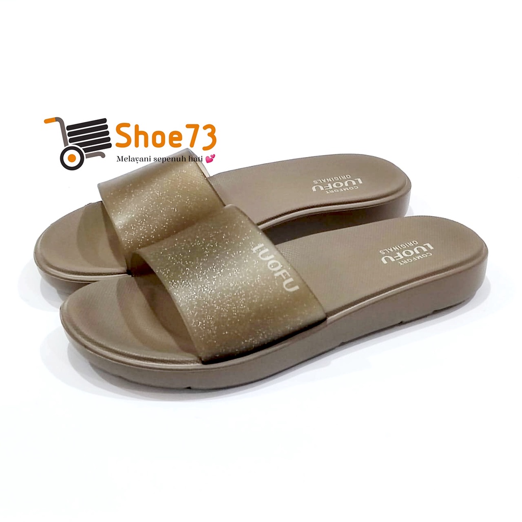 Jual LUOFU E 7172 - TF6B SIZE 36-40 l Sandal Selop Jelly Transparan ...