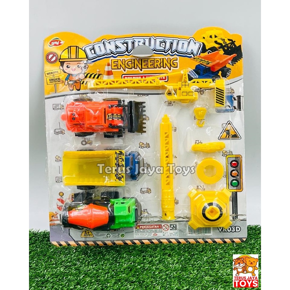 Jual Mainan Anak Mobil Dump Truk Molen Traktor Konstruksi set | Shopee ...