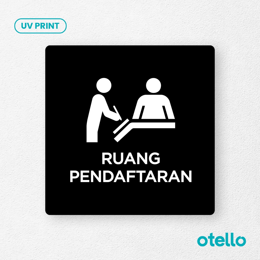 Jual Ruang Pendaftaran Signage Board Akrilik Tempel Dinding Papan ...