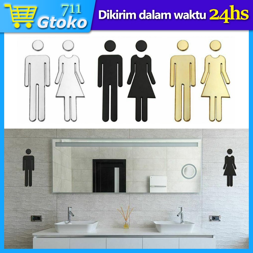 Jual Stiker Sign Board Akrilik Toilet Pria Wanita Akrilik Sign Men ...