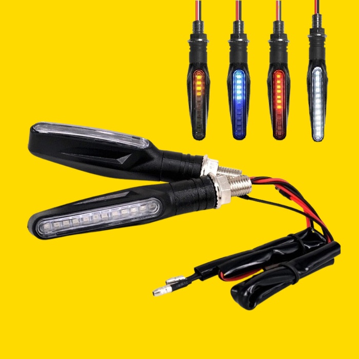 Jual Lampu Sein Led Sequential Motor Model Lightech Universal KLX CRF 150 | Shopee Indonesia