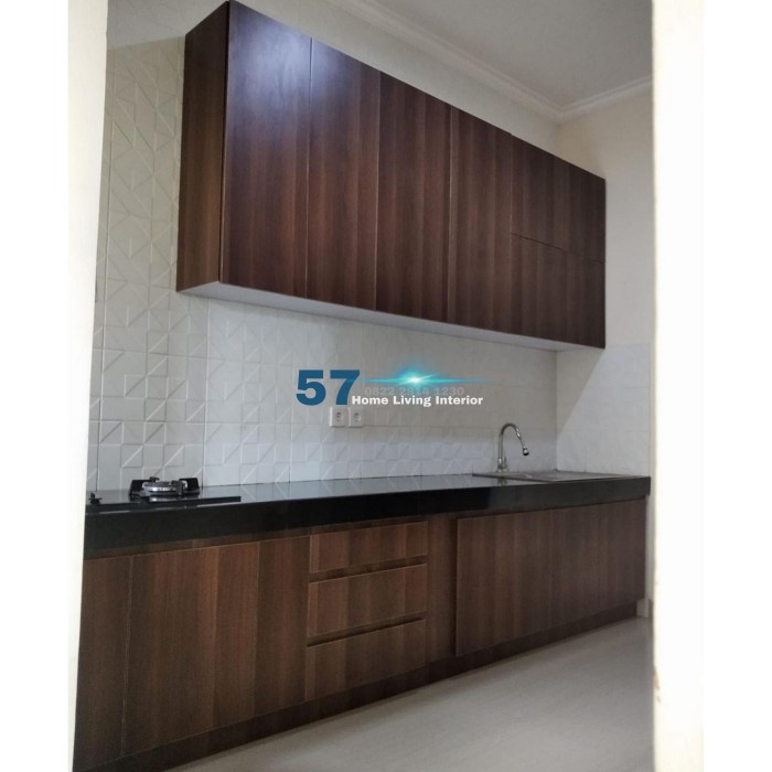 Jual Lemari Kitchen Set Minimalis Bersih Anti Rayap Bahan Multiplek HPL ...