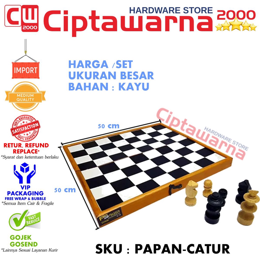 Jual Permainan Papan Catur kayu frasser besar chessboard | Shopee Indonesia