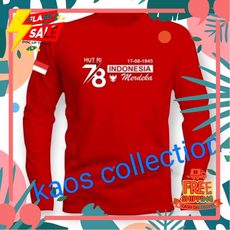 Jual SPESIAL KEMERDEKAAN 17 AGUSTUS // KAOS DISTRO/KAOS KEREN LENGAN PANJANG/KAOS 17 AGUSTUS ...