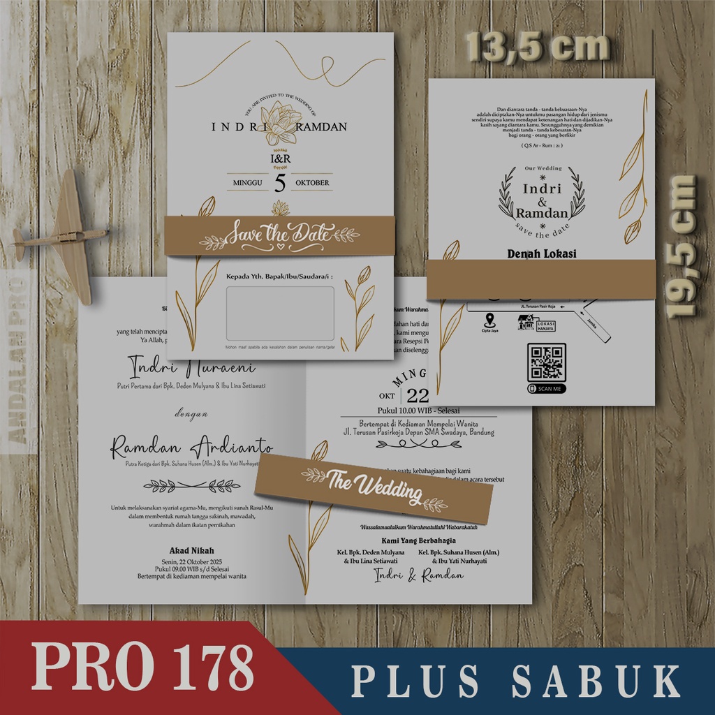 Jual Pro 178 Lipat 2 Plus Sabuk - Cetak Undangan Color / Berwarna ...