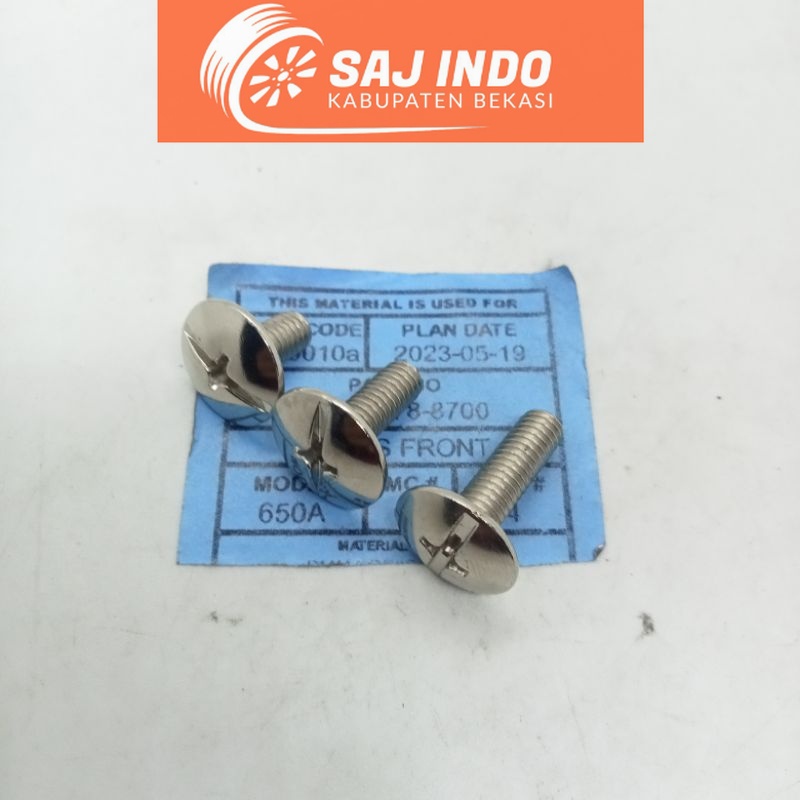 Jual Grosir baut BAUT 10 M6X10 M6X15 M6X20 BAUD PAYUNG OBENG PANJANG 1 ...