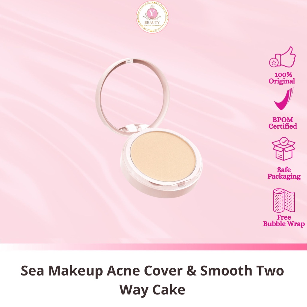 Jual YF BEAUTY Sea Makeup Acne Cover & Smooth Two Way Cake Pressed ...