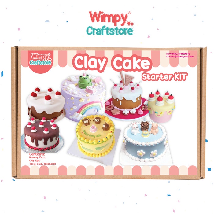 Jual Wimpy Kit Clay Cake Starter KIT Craft KIT Art Set DIY Kue Clay ...