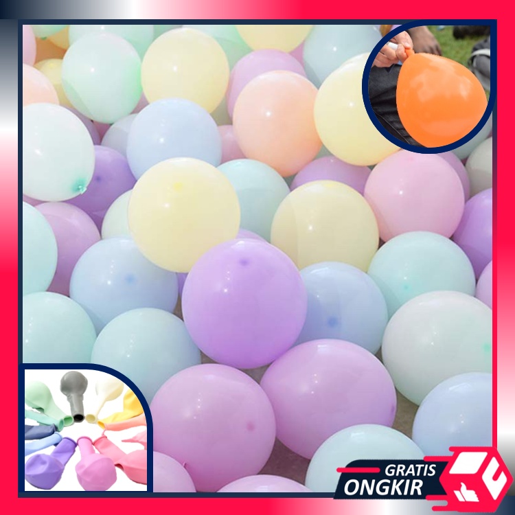 Jual Gratis Ongkir - 5507 Balon Ulang Tahun Pastel / Balon Doff Pastel ...