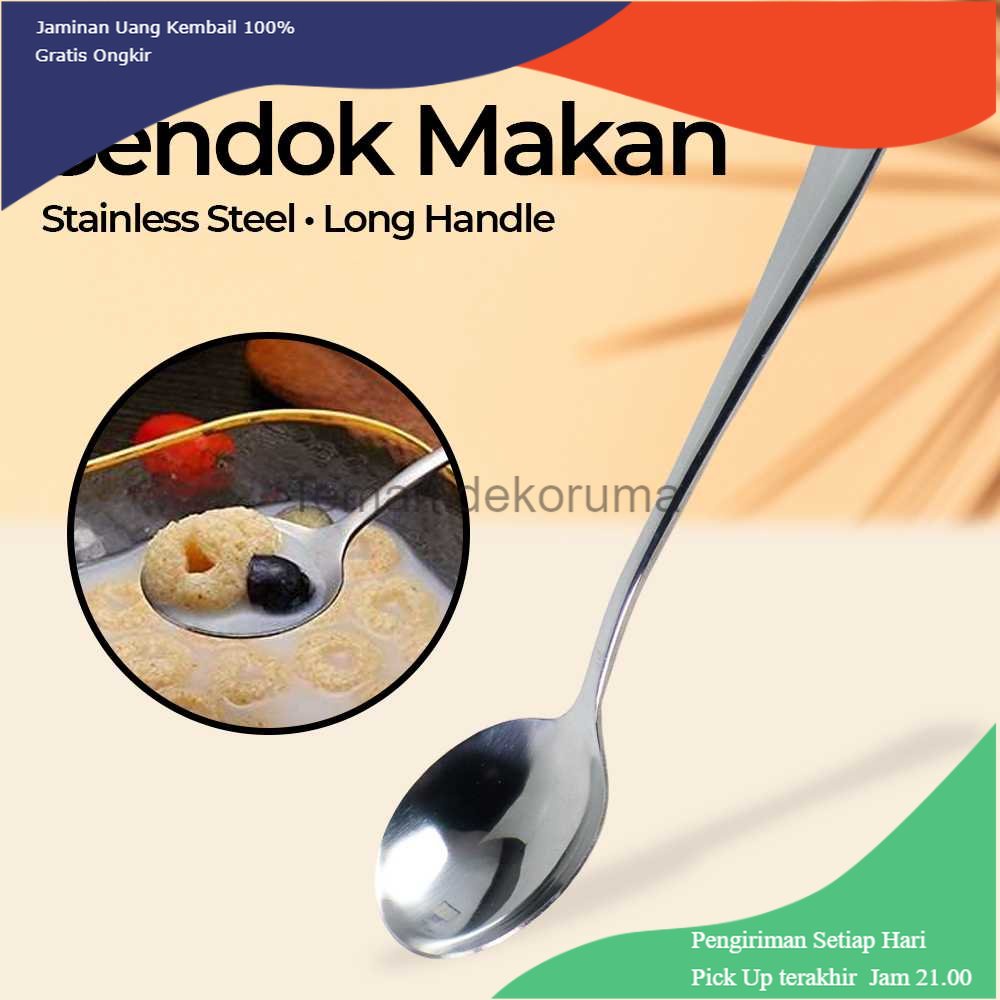 Jual TD - DPR ROXY Sendok Makan Soup Spoon Round Stainless Steel Long ...