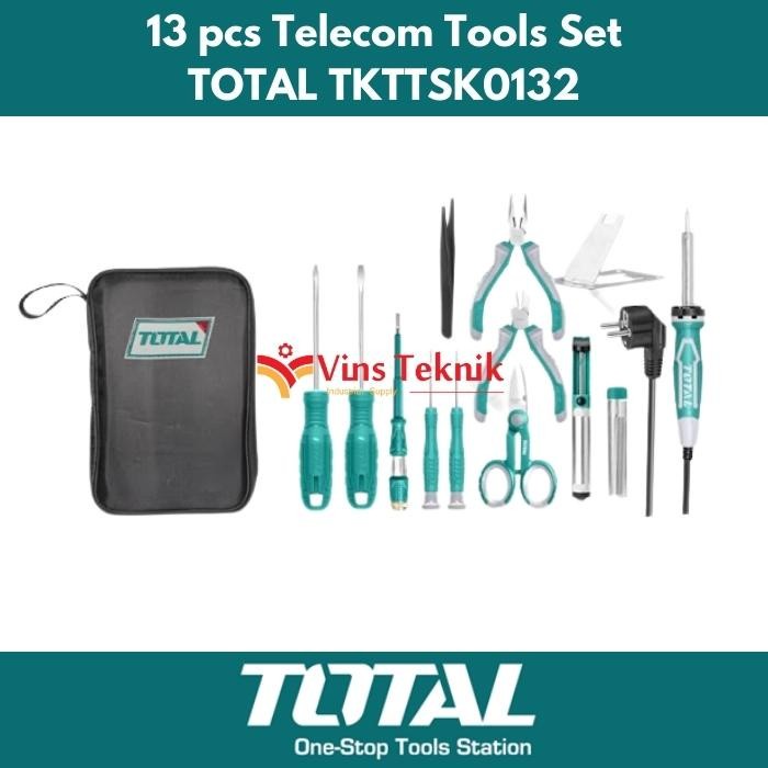 Jual TOTAL TKTTSK0132 TOOL KIT TOOL SET 13 pcs Telecom Tools Set ...