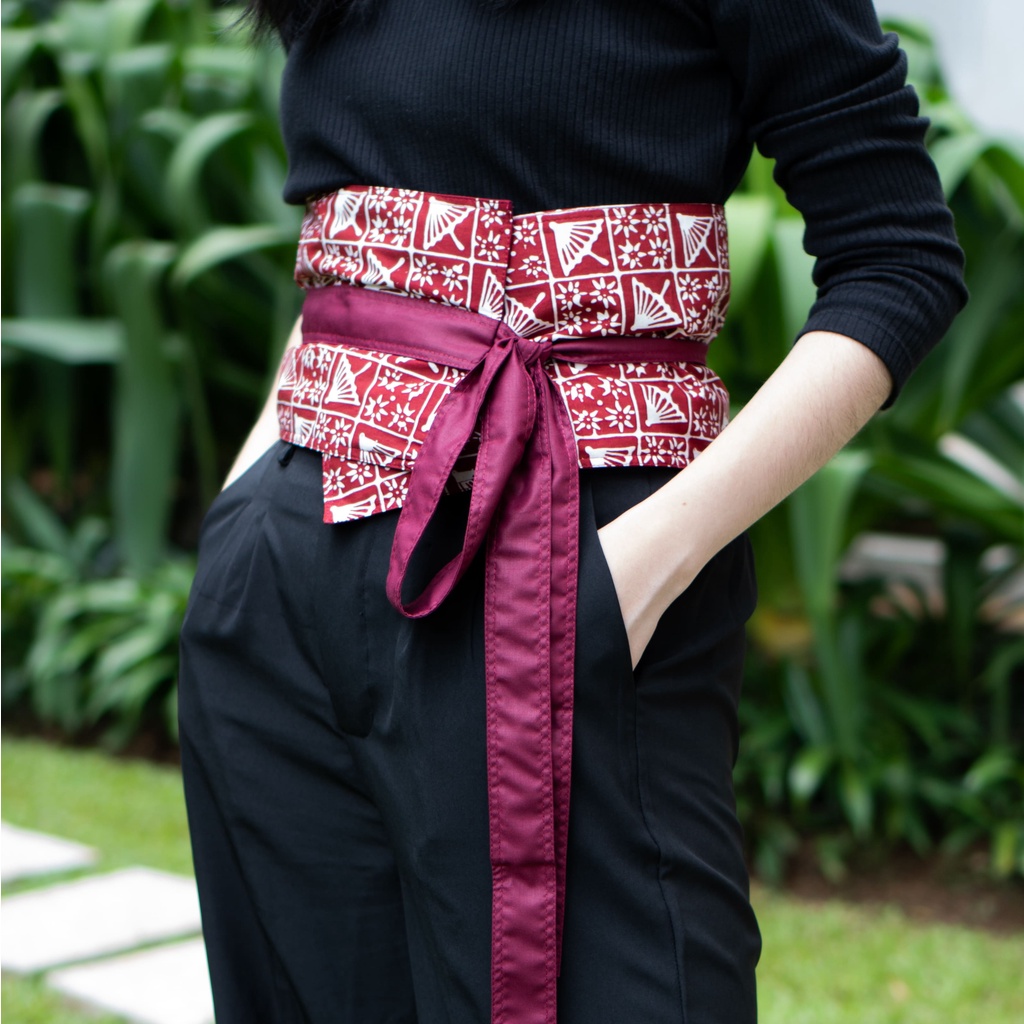 Jual Payung Reversible Obi Belt Batik | Obi Ikat Batik | titik moela ...