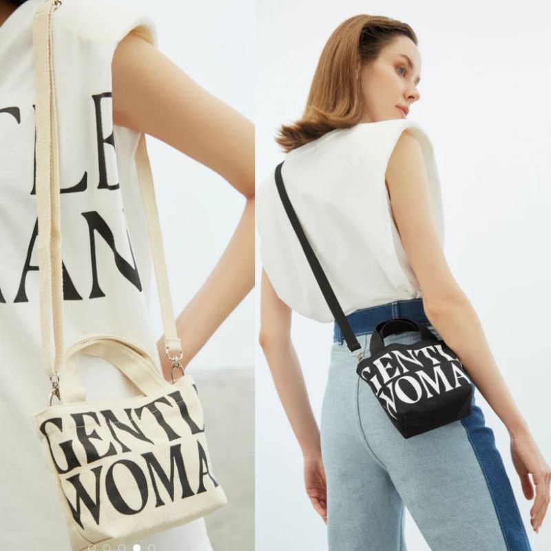 Jual READY STOCK GENTLE WOMEN MICRO TOTE BAG TERMURAH SIAP KIRIM / GENTLEWOMAN CANVAS TOTE BAG ...