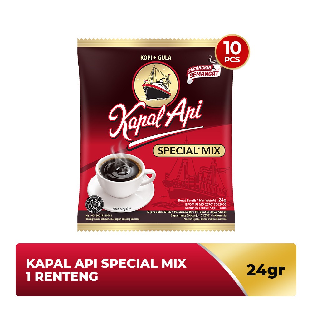 Jual Minuman Kopi Kapal Api Special Mix 1 Renteng (10 x 24 gr) | Shopee ...