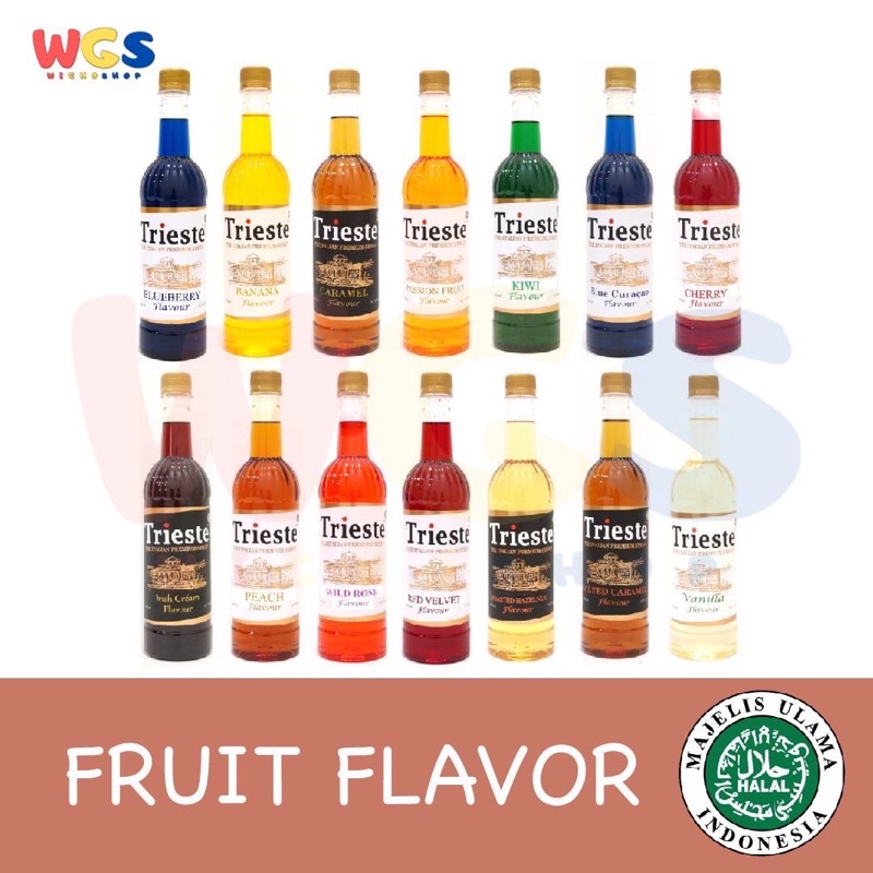 Jual Trieste Syrup Varian Fruit Premium Flavour 650 ml - Halal MUI ...