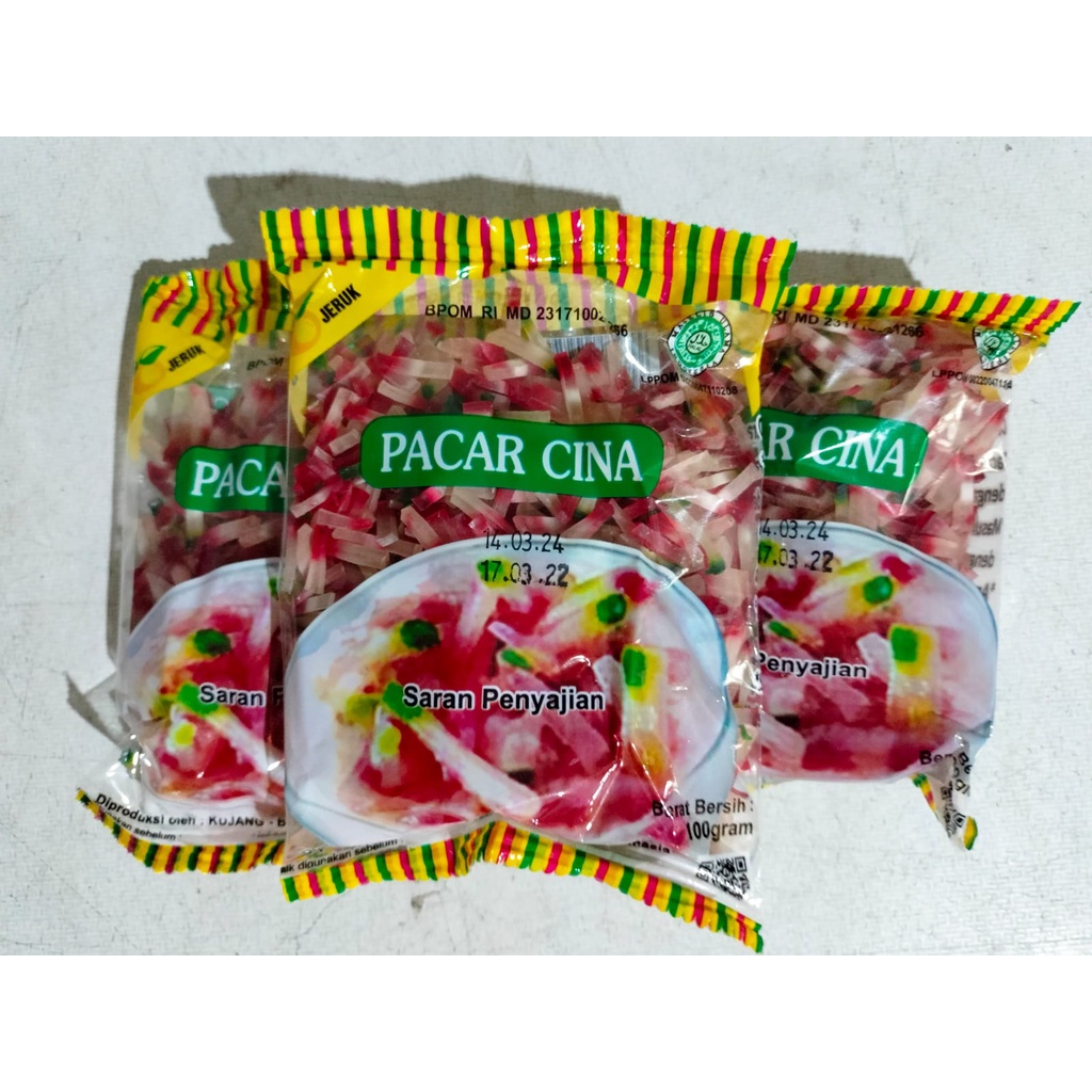 Jual Pacar Cina Sekoteng Cap Jeruk 100GR Biji Delima Sagu Halal ...