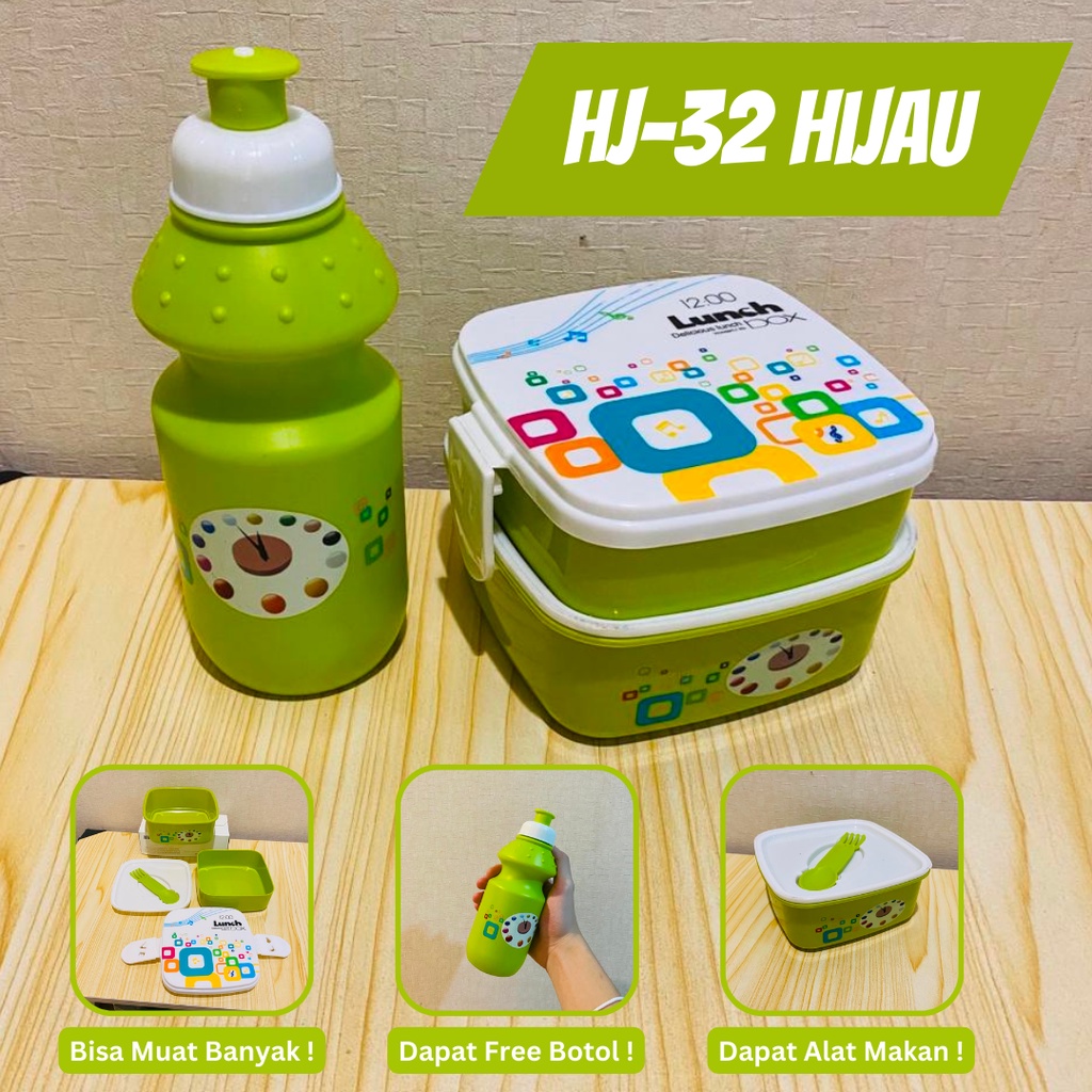 Jual Either.id - Set Tempat Makan Botol Minum BPA Free Lunch Box Kotak ...