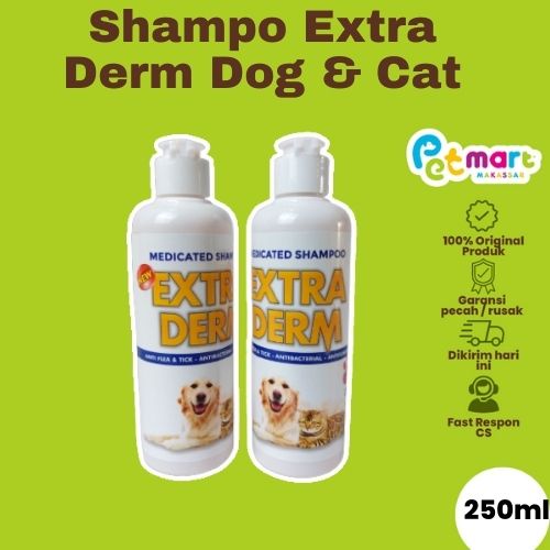Jual Shampo Kucing Anjing Wangi Anti Kutu dan Jamur Extra Derm 250 ml ...