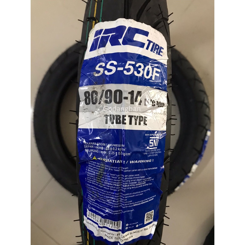 Jual ( TUBETYPE ) IRC SS-530F 80 90 14 SS 530F Ban Luar Motor Matic TT | Shopee Indonesia