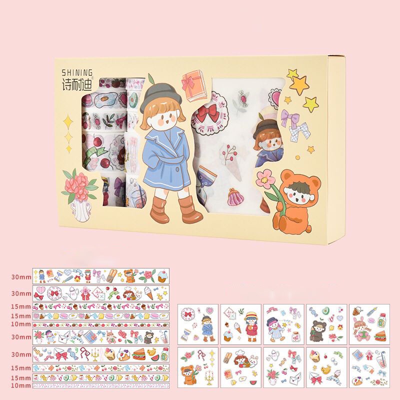 Jual [MILOLI] SET STICKER PITA GIRL AND RABBIT Sticker DIY Scrapbook ...