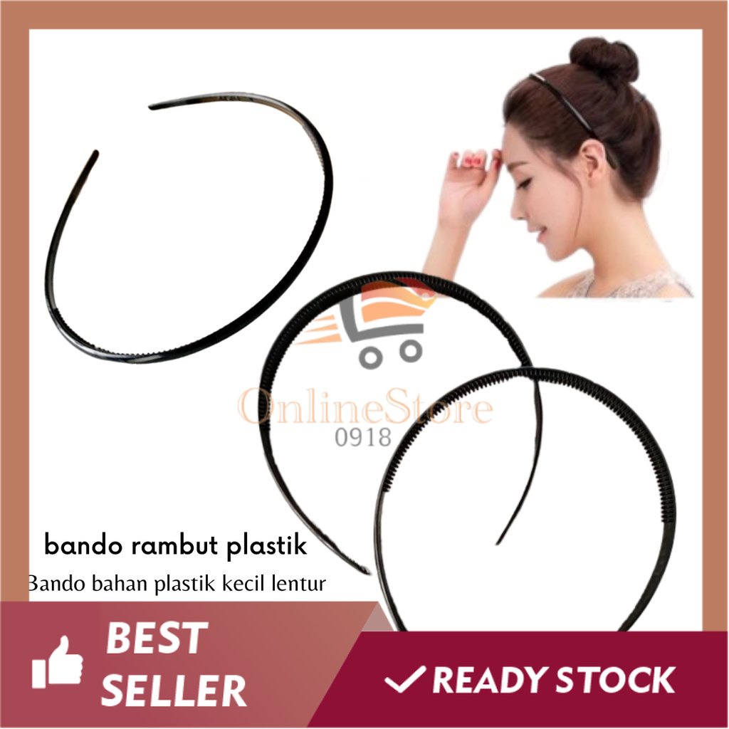 Jual OS - G303 - Bando Rambut -BANDO LIDI HITAM - Bando Plastik Hitam ...