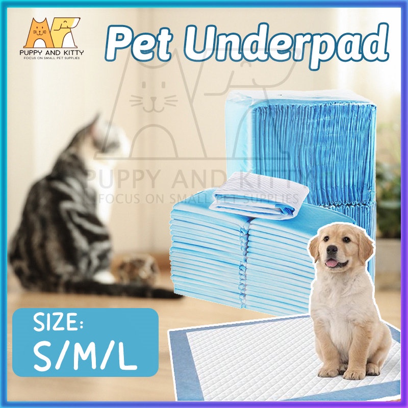 Jual 【10PCS】UNDERPAD S/M/L Alas Perlak Anjing Kucing Pee dan Pup ...