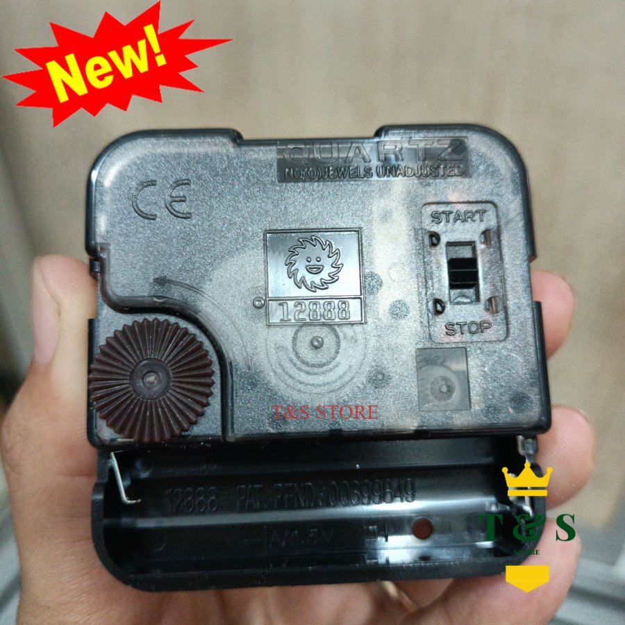 Jual mesin jam dinding tahan lama quartz 12888 model detak 12,4 mm ...
