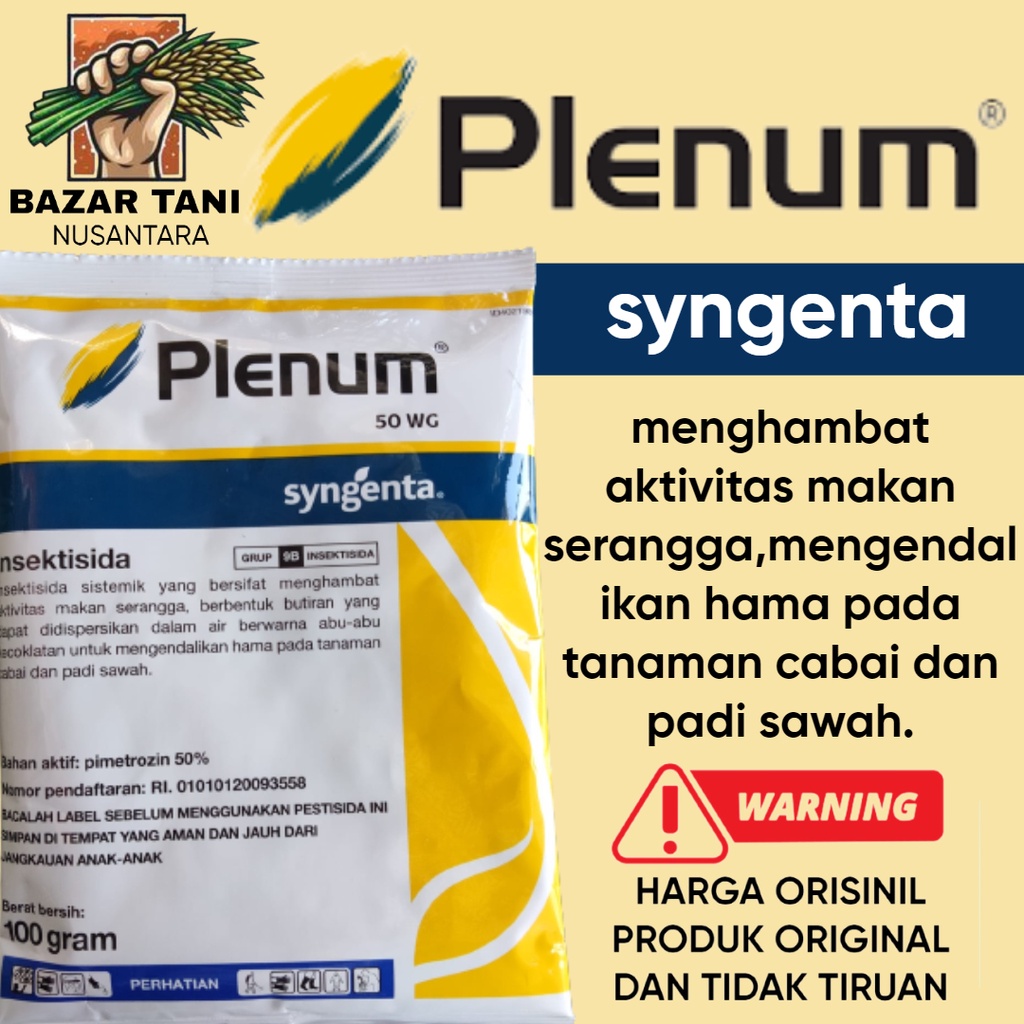 Jual Plenum 100 gram insektisida sistemik racun wereng plenum sygenta ...