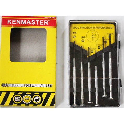 Jual KENMASTER 6 pcs SCREWDRIVER SET Obeng Jam Plus Minus | Shopee ...