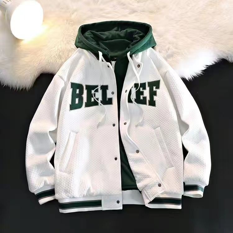 Jual Fake two hooded Baseball uniform for men in spring and autumn Hong ...
