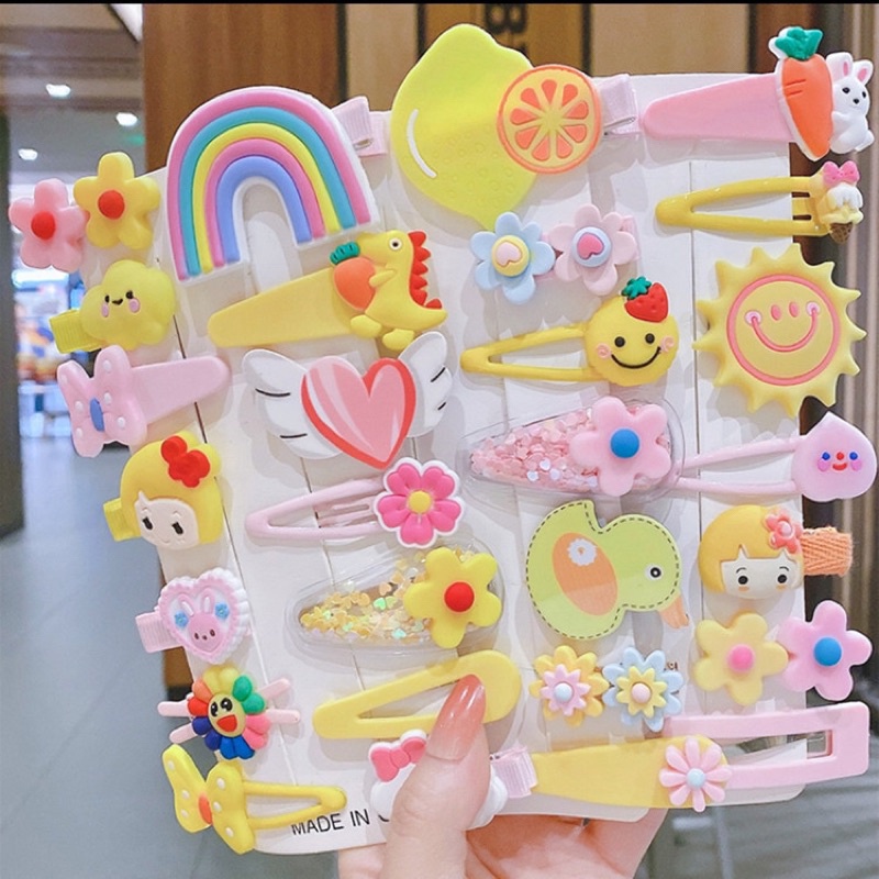 Jual GC (isi 14) Set Jepit Rambut Anak 14 IN 1 / Hair Clip Anak ...