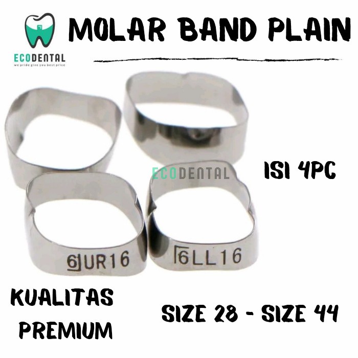 Jual Molar Band PLAIN Isi 4pc Orthodontic Pedodontic | Shopee Indonesia
