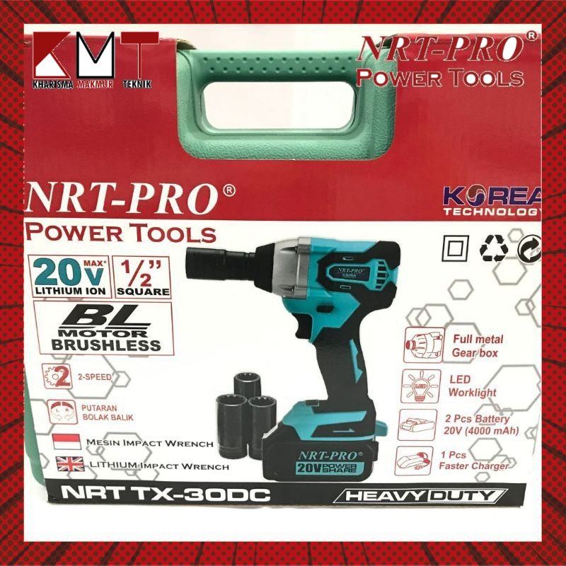 Jual BOR CORDLESS / BOR BATERAI 20 V BRUSHLESS IMPACT WRENCH SQUARE TX ...
