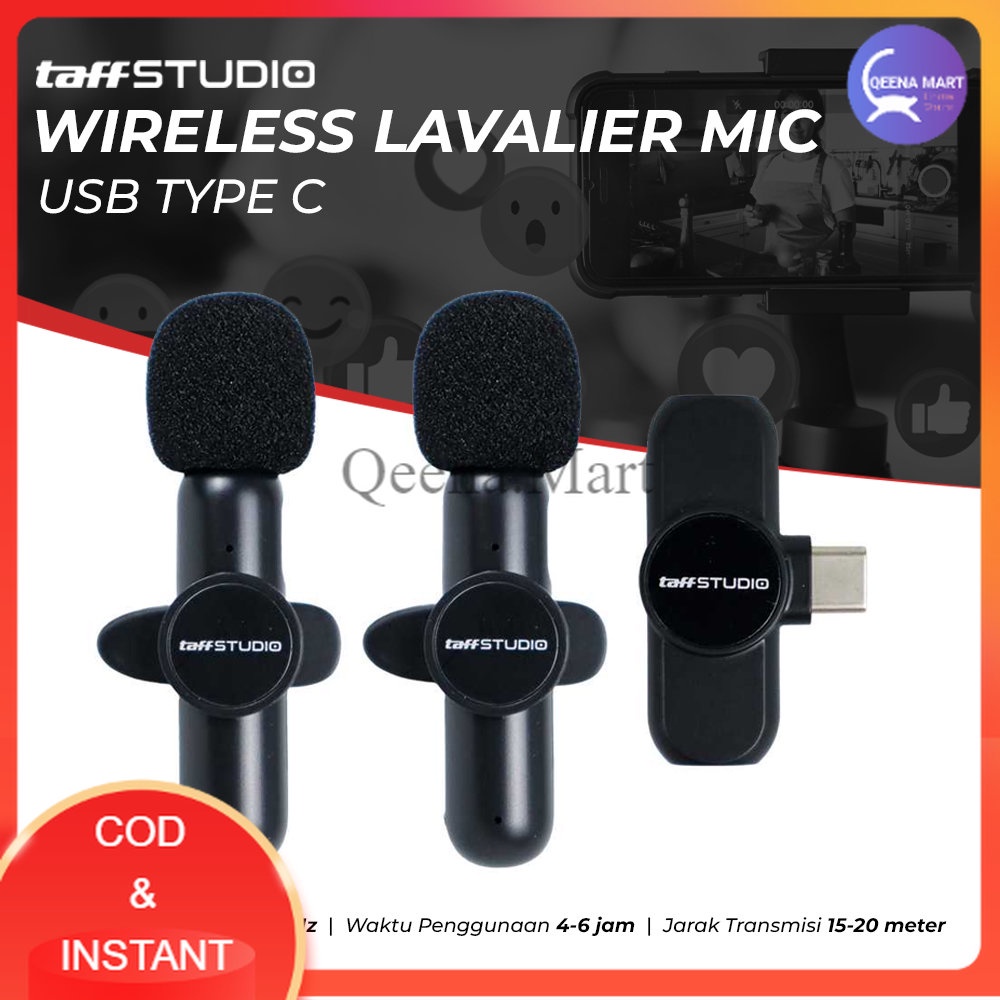 Jual Mikrofon Portable Wireless Lavalier Mic USB Type C - G10 | Shopee ...