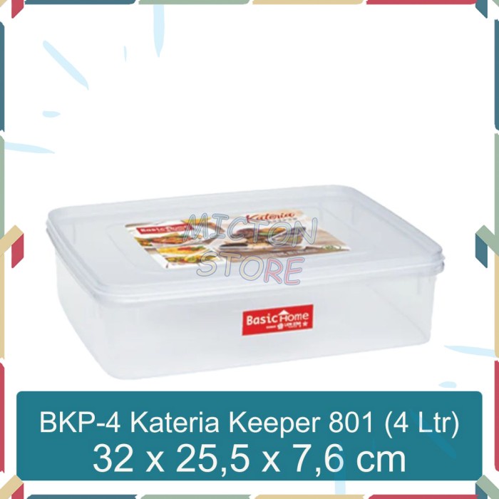 Jual MICTON Lion Star Basic Home BKP-4 Kateria Keeper 801 4 Liter Kotak Box | Shopee Indonesia