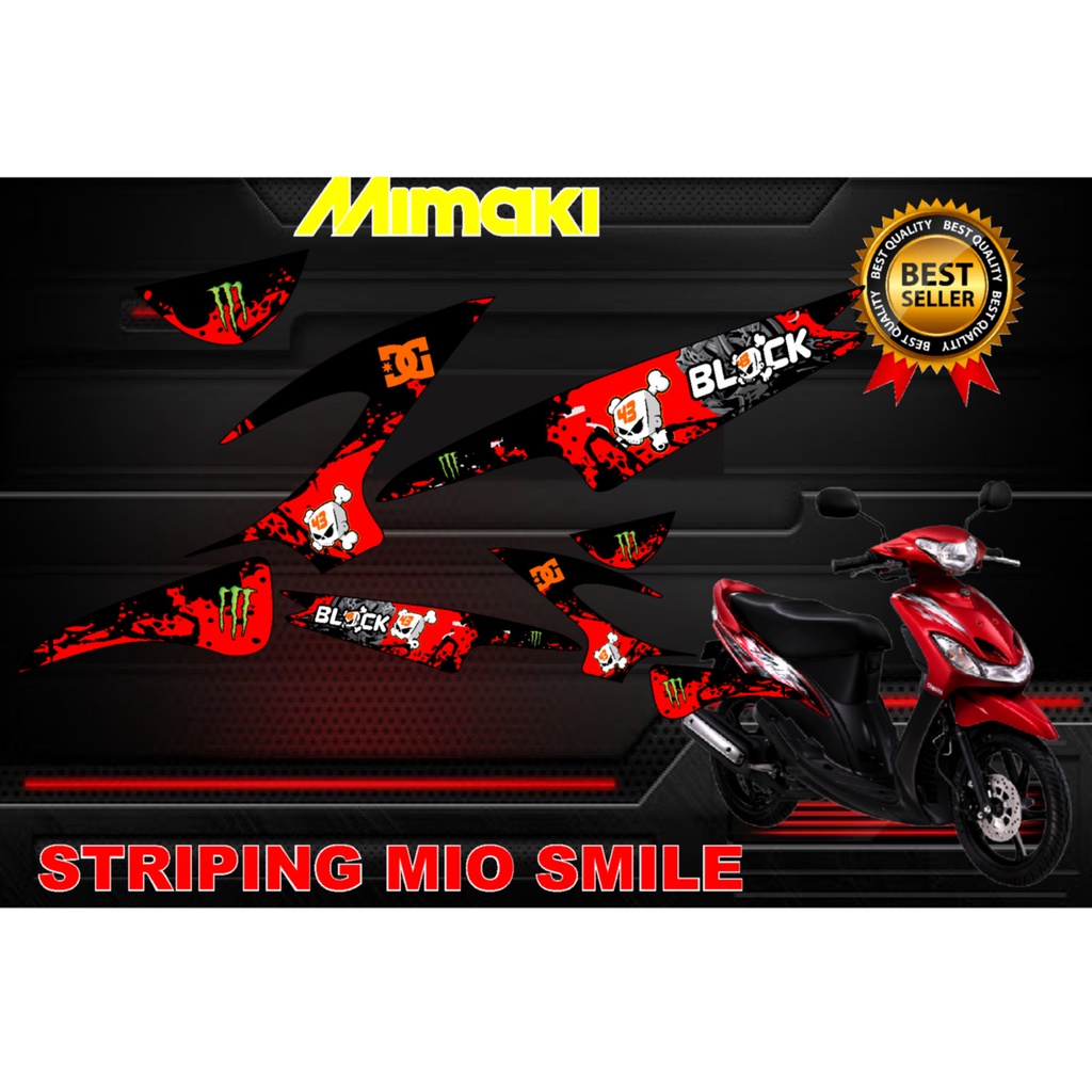 Jual Stiker Striping Motor Mio Smile / Sporty list simple keren ...