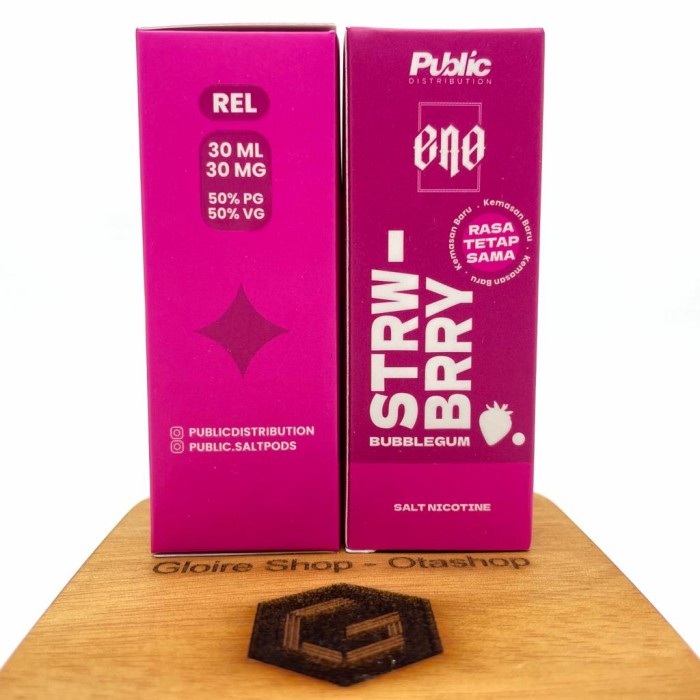 Jual SALT - Elo Eno BUBBLEGUM STRAWBERRY 30ml SaltNic by Public Liquid ...