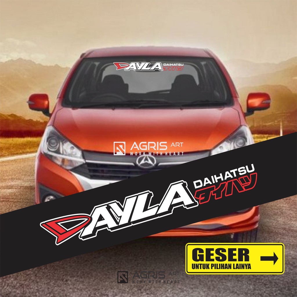 Jual cutting sticker stiker kaca depan mobil AYLA daihatsu japan ...