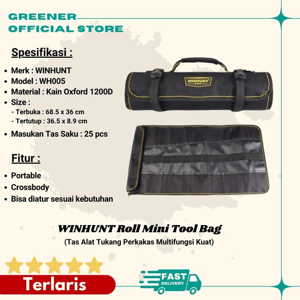 Jual WINHUNT Roll Mini Tool Bag - Tas Alat Tukang Perkakas Multifungsi Kuat | Shopee Indonesia