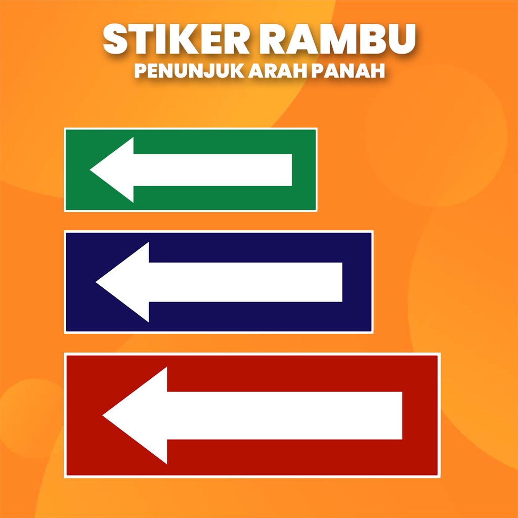 Jual Stiker K3 Rambu Penunjuk Arah Panah / Sticker HSE Directions ...