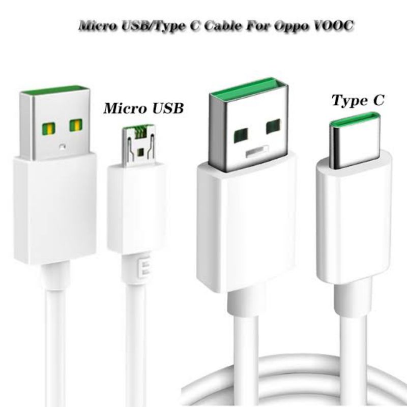 Jual Kabel Data Oppo VOOC MICRO USB/ VOOC TYPE C Cable oppo Flash ...