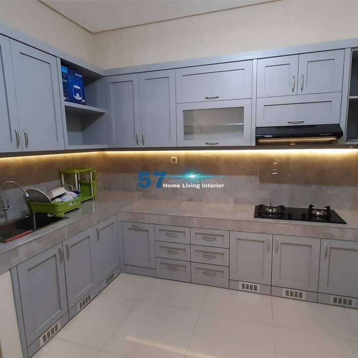 Jual Kitchen Set Minimalis Modern Bahan Multiplek HPL Free Desain dan ...