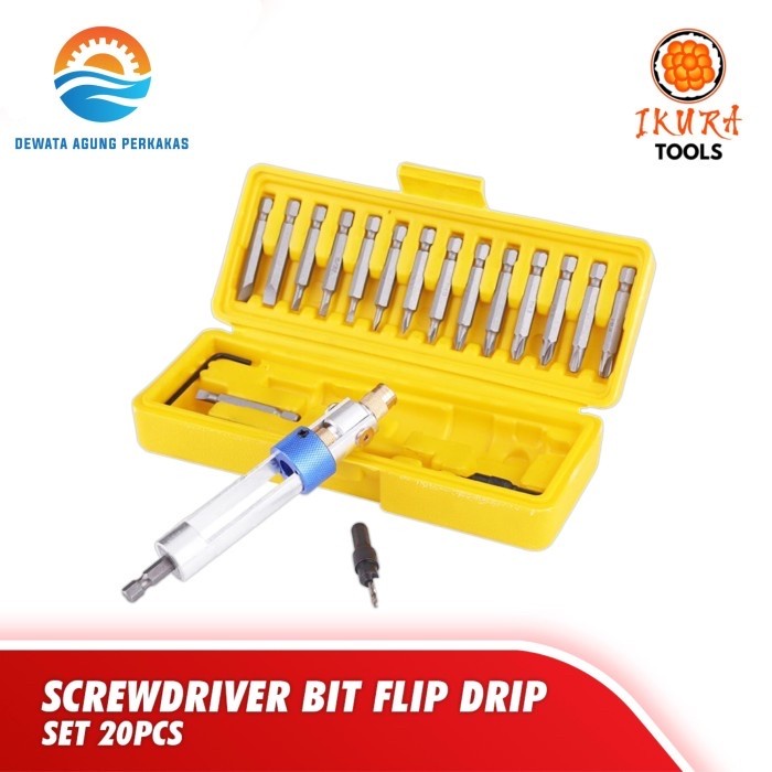 Jual Mata Bor Obeng Magnet Set Flip Countersik Hex Shank Screwdriver ...