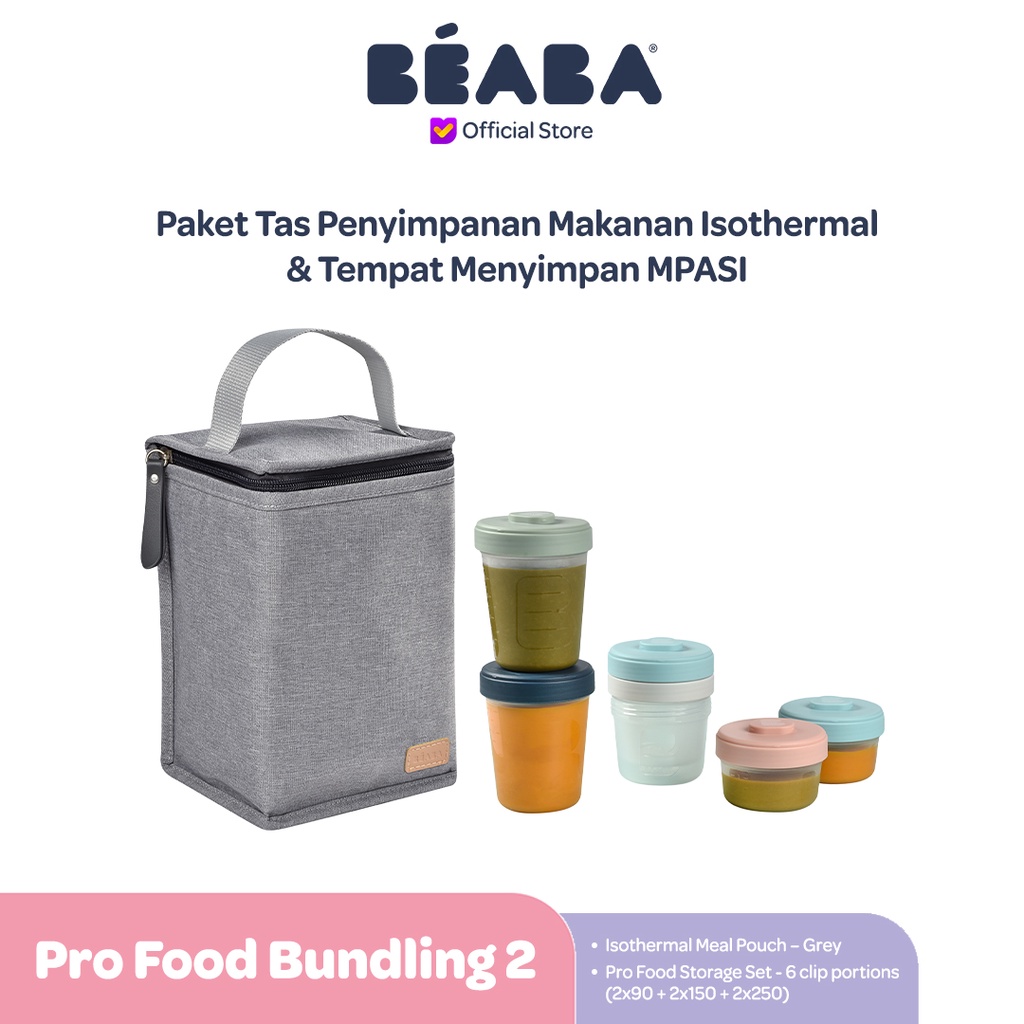 Jual Beaba Pro Food Bundling Grey - Paket Perlengkapan Makan & MPASI ...