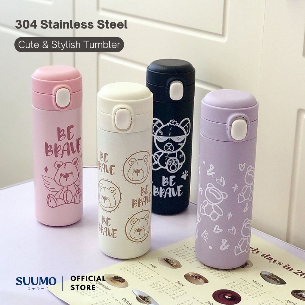 Jual Suumo Tumbler Premium Gaya Korea 420ml Be Brave Edition/Termos Stainless Steel 304 420ml ...
