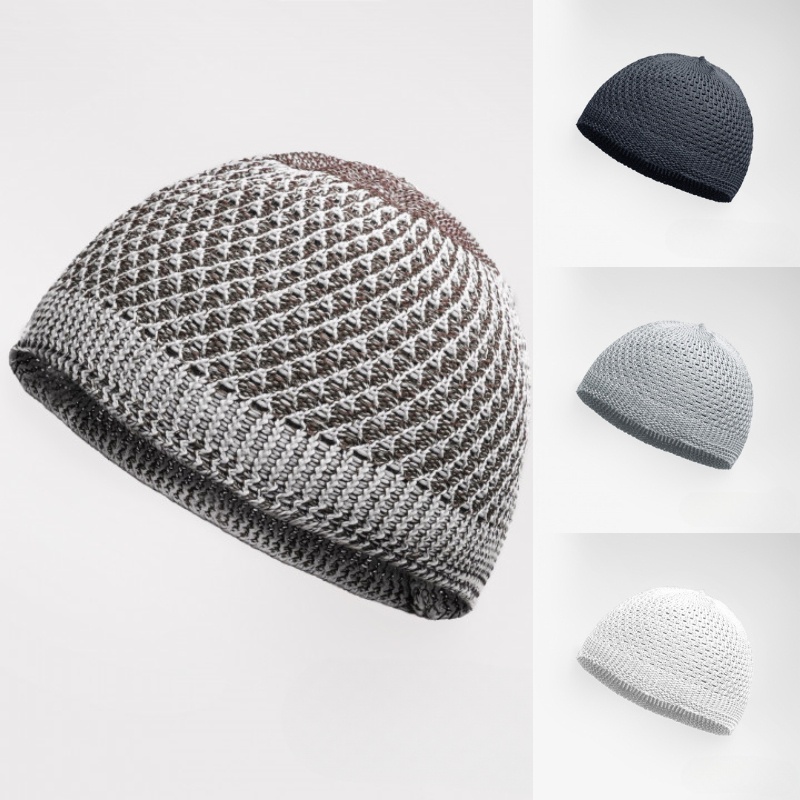 Jual Peci Rajut Nanas Kopiah Songkok Kopyiah Rajutan Model Polos ELHIJRAH | Shopee Indonesia